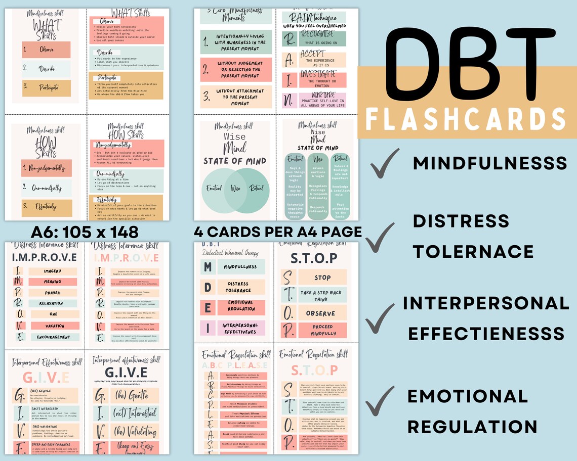 Mindfulness Mega Bundle, Mindfulness Worksheets, DBT Worksheets ...