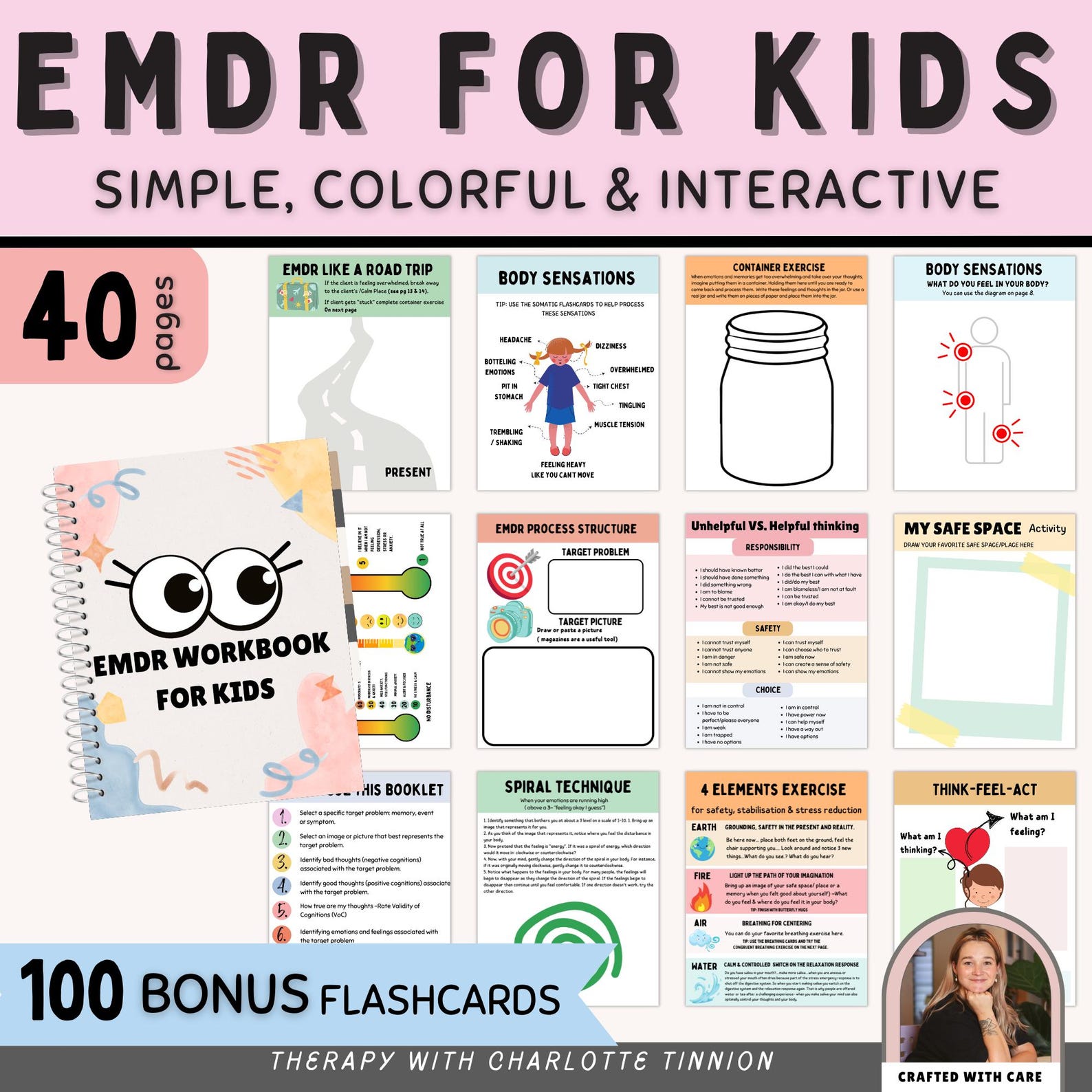 EMDR Workbook for Kids, EMDR Therapy, EMDR Cognitions, Trauma Therapy ...