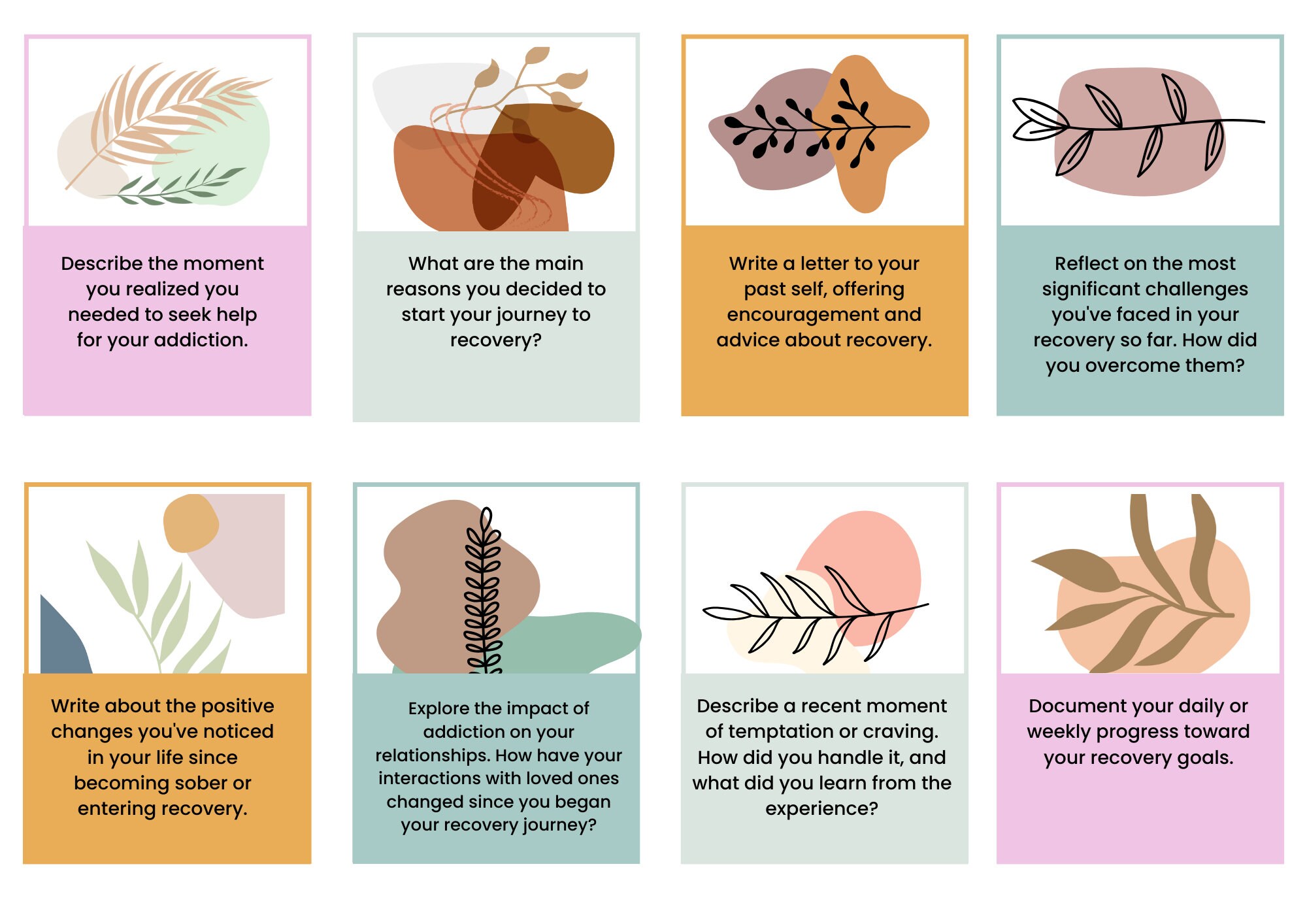 Sobriety Affirmation and Reflection Flashcards, Addiction and Recovery ...