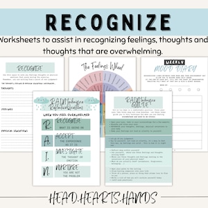 RAIN Technique, Mindfulness Worksheets, DBT Worksheets, Anxiety Relief ...