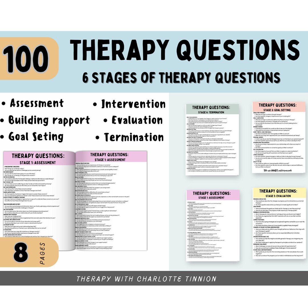 Therapy Questionnaire & Intervention Guide , Therapy Questions ...