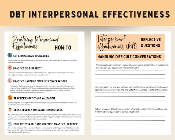 Dbt Interpersonal Effectiveness Worksheets DBT Interpersonal