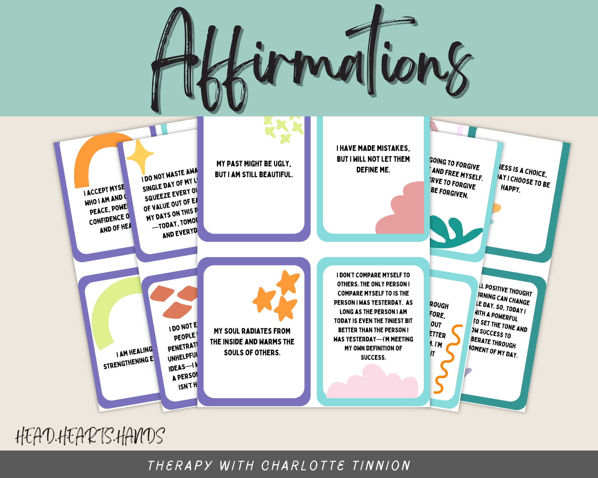 Anxiety Coping Skills Flash Cards, Affirmations Cards, Scripted ...