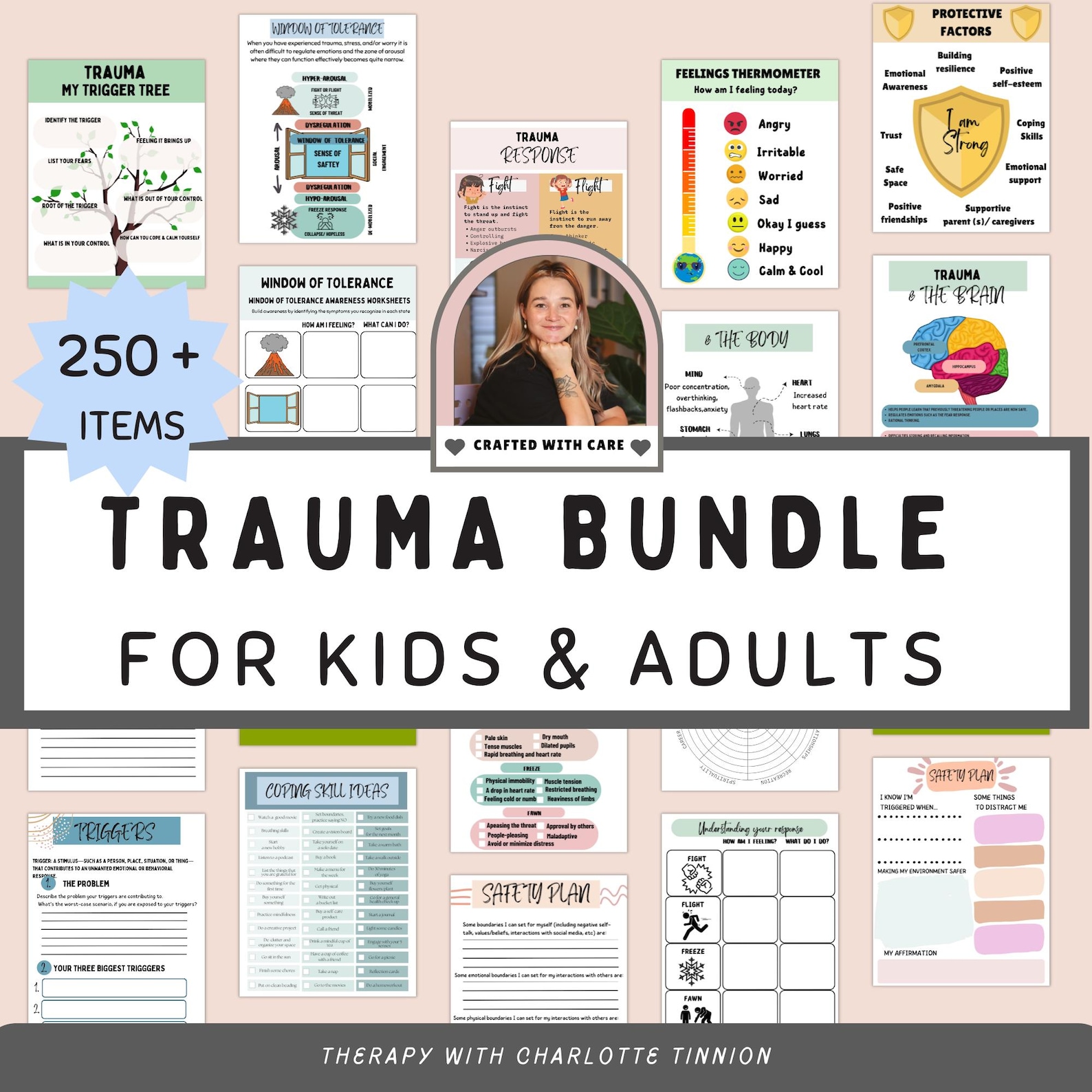 Trauma Bundle, Trauma Workbook Adult, Trauma Workbook for Kids, Trauma ...