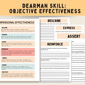 DBT Interpersonal Effectiveness Worksheets,dbt Bundle, DBT Worksheets ...