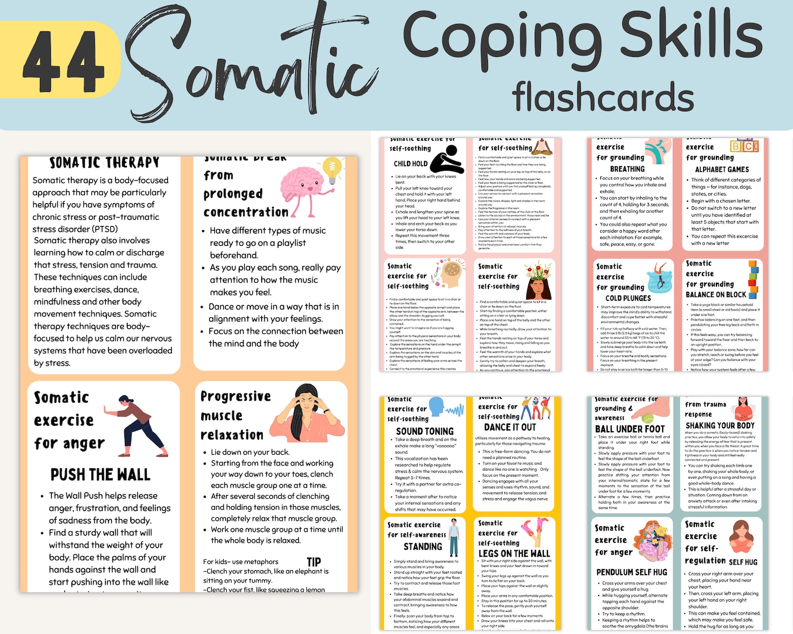 Polyvagal Theory Cheat Sheet Chart, Nervous System Regulation, Somatic ...