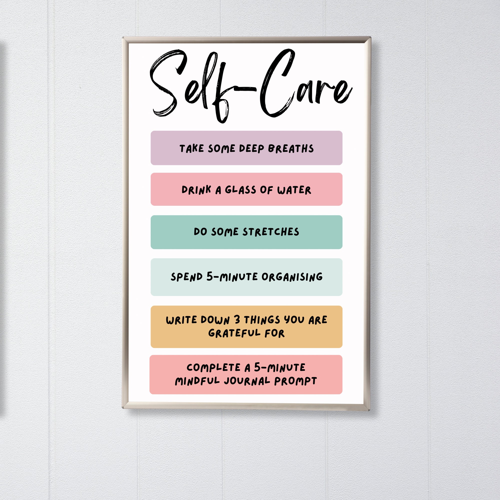 Self Care Poster, Therapy Office Decor, Therapy Wall Art, Therapist ...