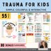 Kids Trauma Therapy Worksheets, PTSD, School Counselor Resources (PDF ...
