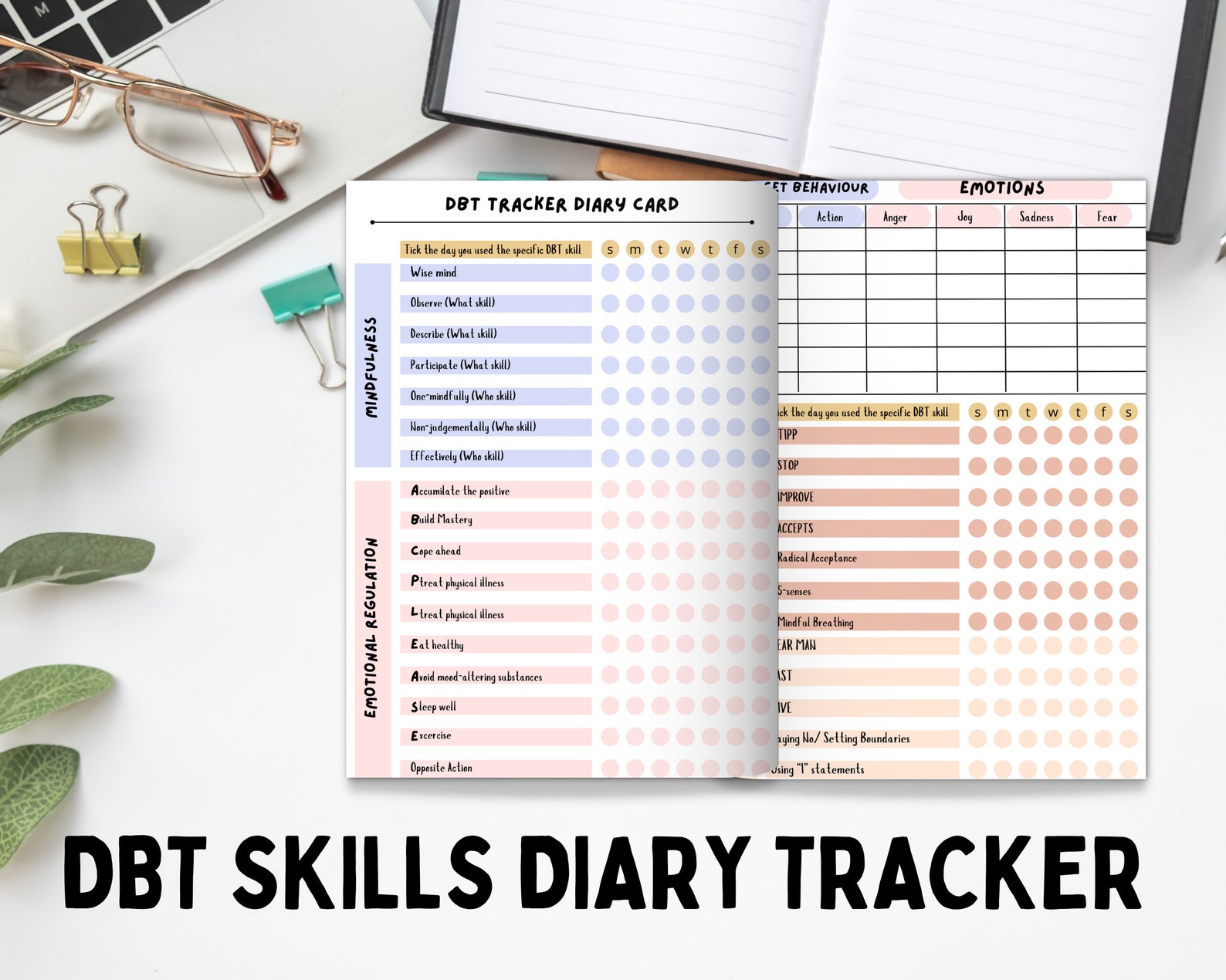 DBT Bundle, DBT Worksheets, DBT Cheat Sheet, Dbt Skills, Dbt Workbook, Dbt Handout, Emotional ...