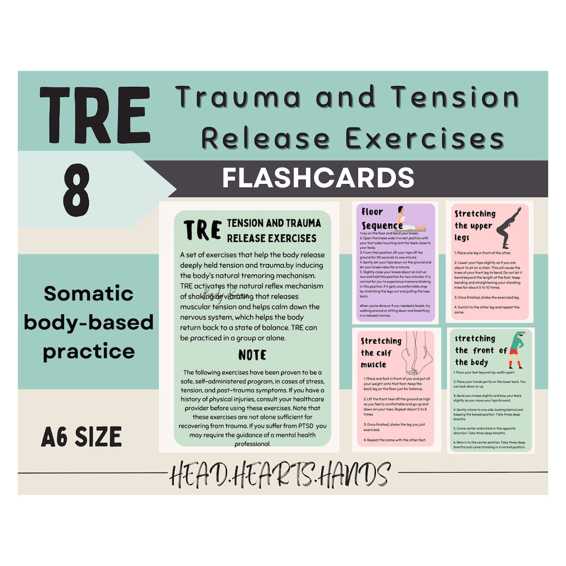 TRE Flashcards, Tension and Trauma-releasing Exercises, Somatic Therapy ...