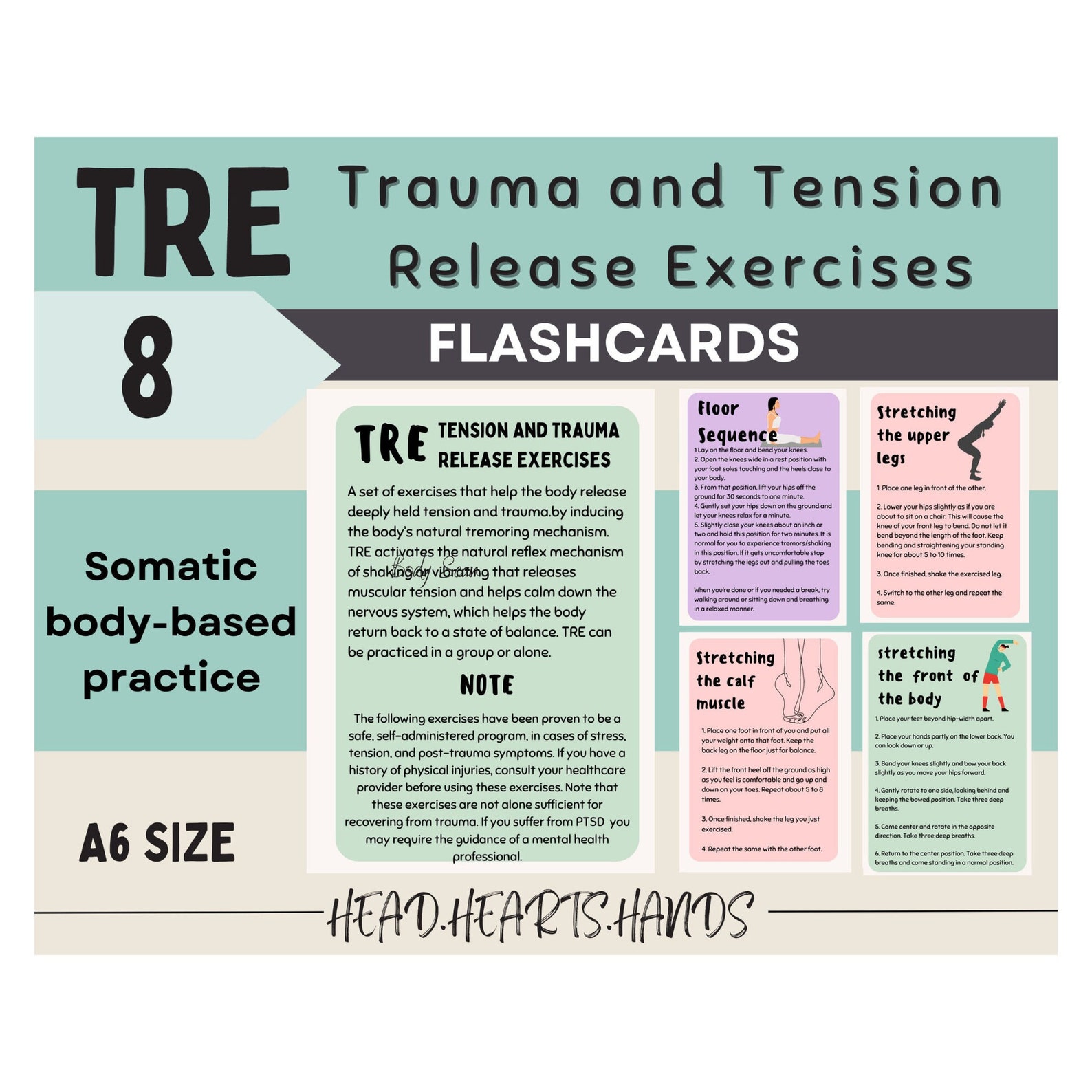 TRE Flashcards, Tension and Trauma-releasing Exercises, Somatic Therapy ...