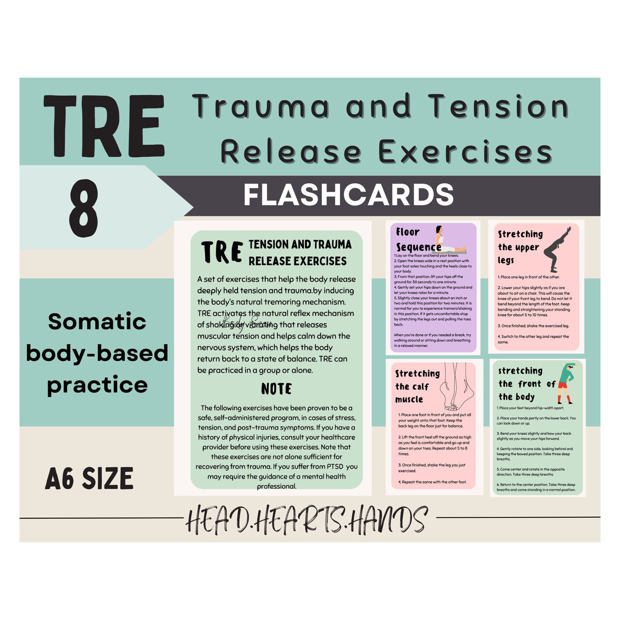 TRE Flashcards, Tension and Trauma-releasing Exercises, Somatic Therapy ...