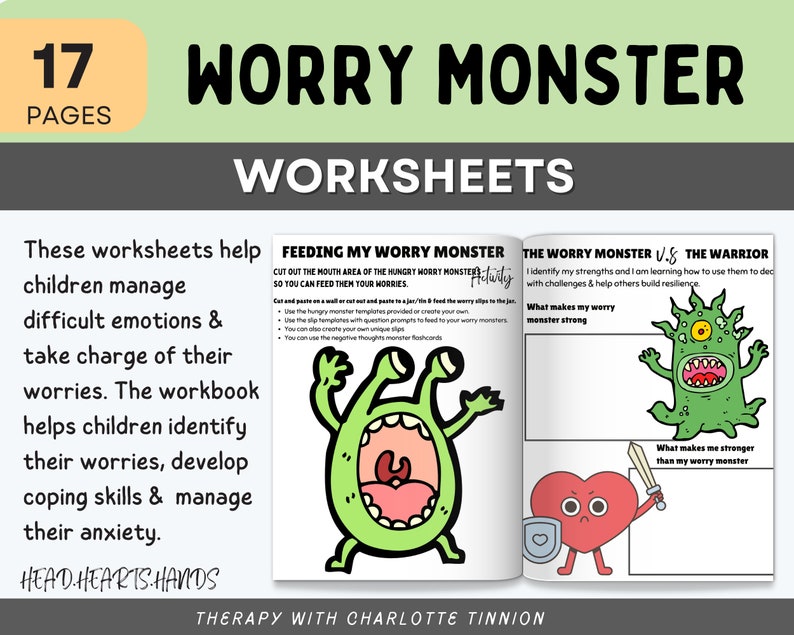 Worry Monster for Kids, Therapy for Kids, Anxiety Relief for Kids ...