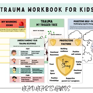 Trauma Bundle, Trauma Workbook Adult, Trauma Workbook for Kids, Trauma ...