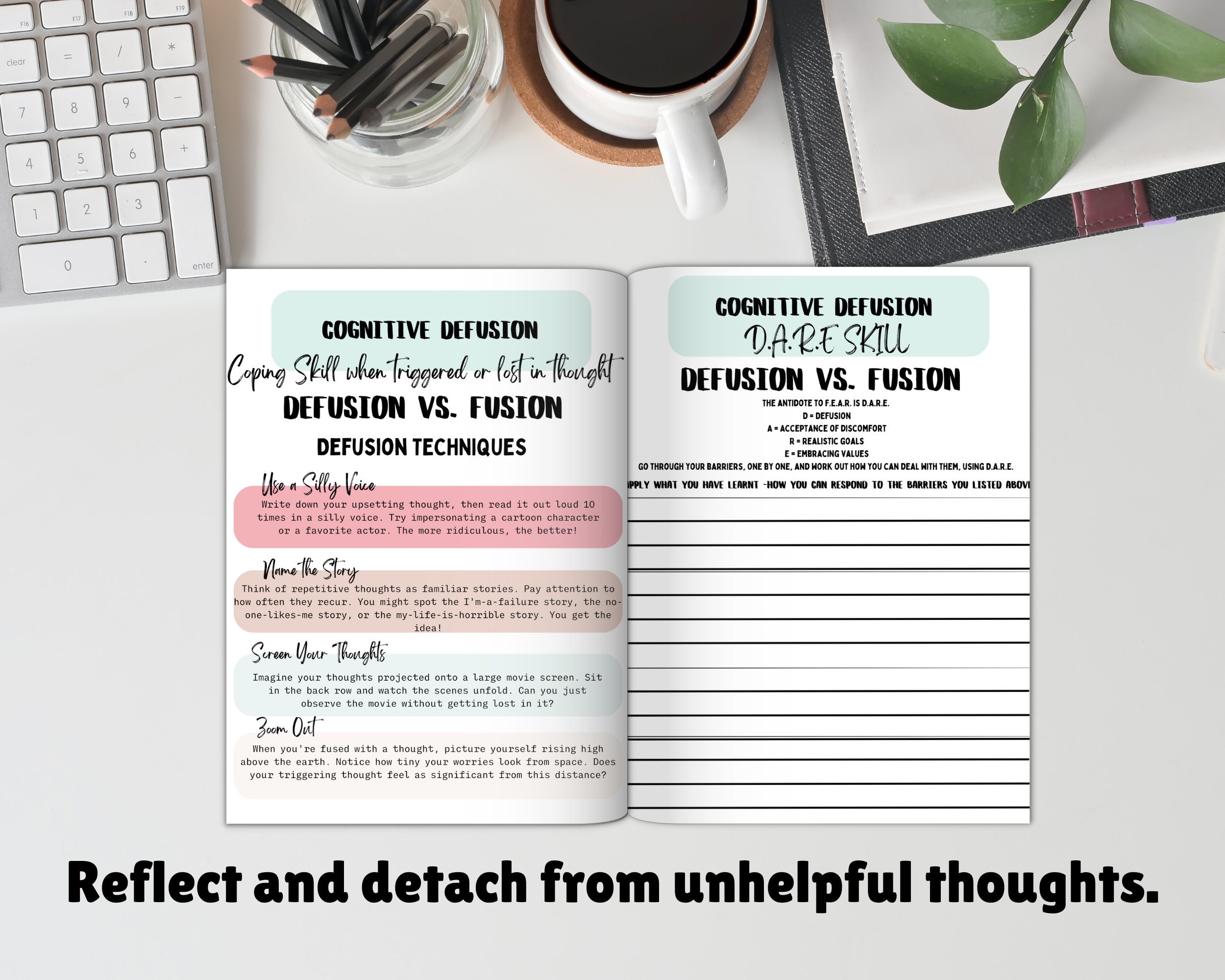 Acceptance Commitment Therapy Worksheets, ACT Worksheets, ACT Metaphors ...
