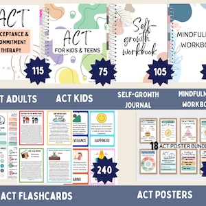ACT Worksheet Bundle, Acceptance and Commitment Therapy, ACT Metaphors ...