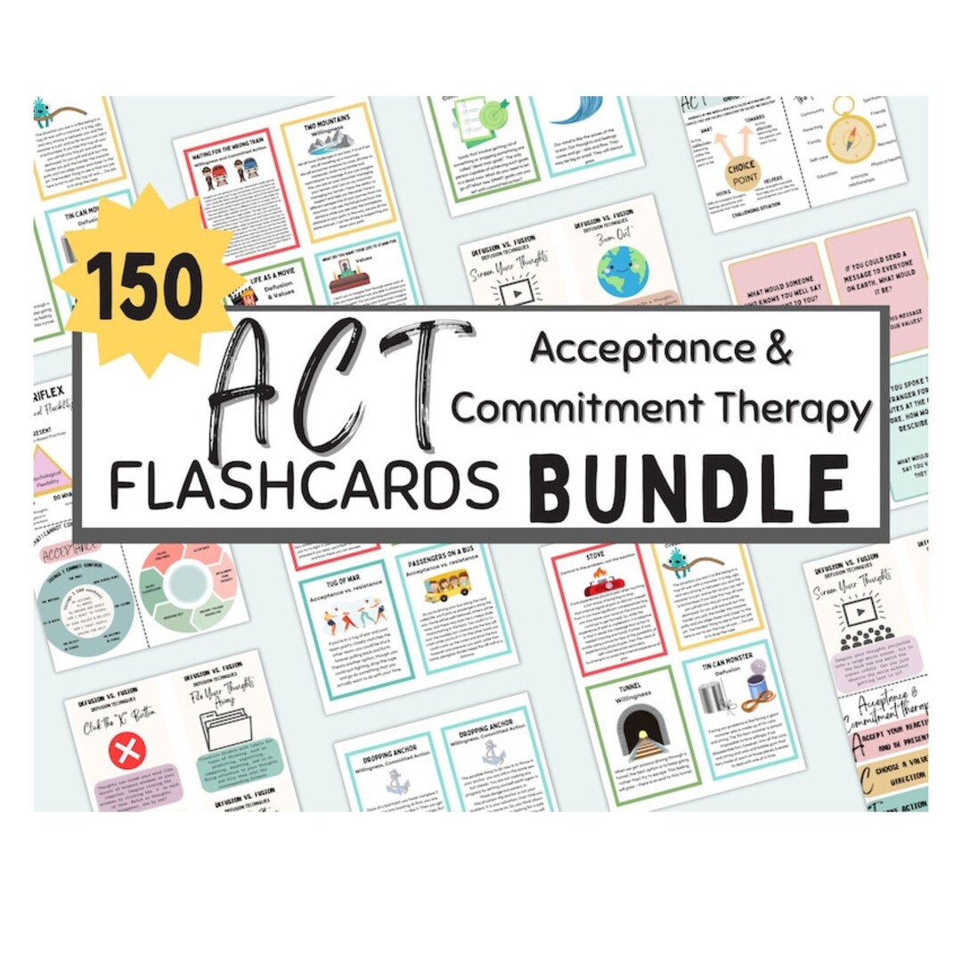 ACT Flashcards, Acceptance and Commitment Therapy Flashcards, Cognitive ...