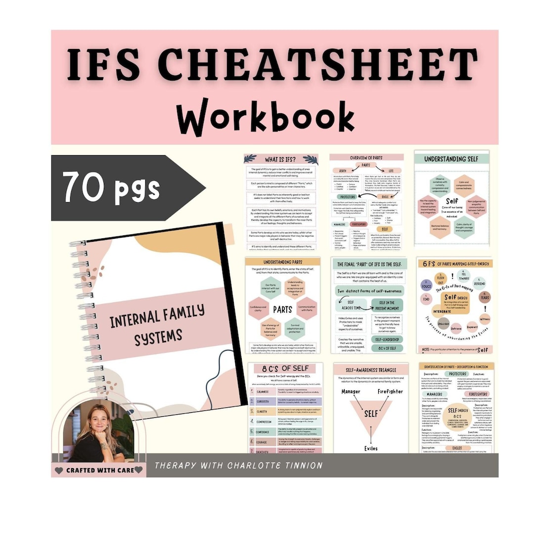 IFS Cheat Sheet Workbook, Internal Family Systems Worksheets, IFS Parts ...