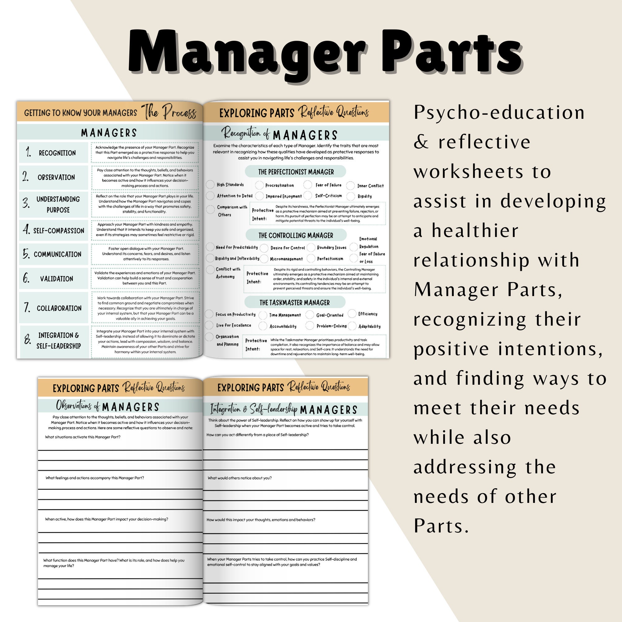 Internal Family Systems Worksheets, IFS Protector Parts, Parts Mapping ...