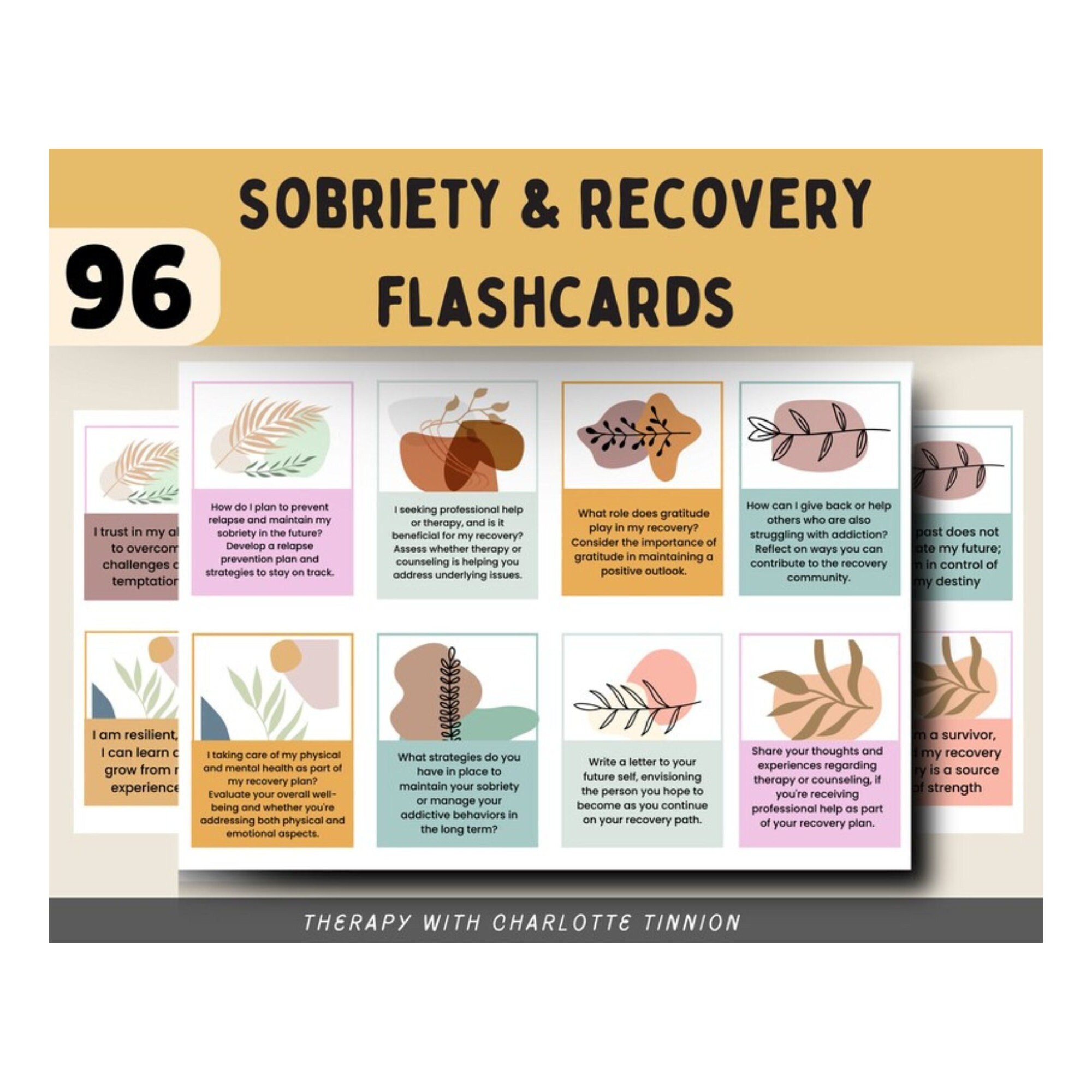 Sobriety Affirmation and Reflection Flashcards, Addiction and Recovery ...