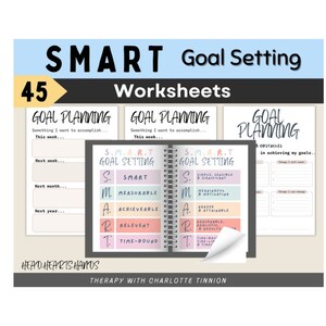 SMART Goal Setting Worksheets, SMART Goals Setting, CBT Worksheets ...