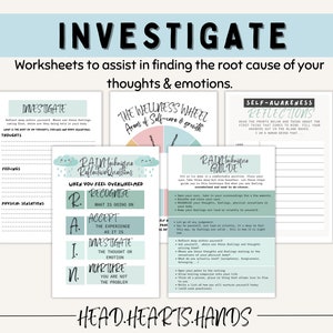 RAIN Technique, Mindfulness Worksheets, DBT Worksheets, Anxiety Relief ...