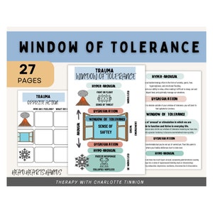 The Window of Tolerance Worksheets, Emotional Regulation, Trauma ...