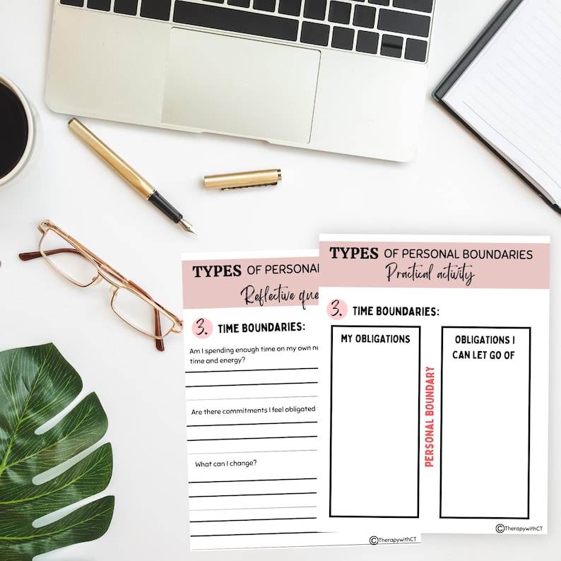 Boundaries Workbook, Personal Boundaries Worksheets, Interpersonal ...