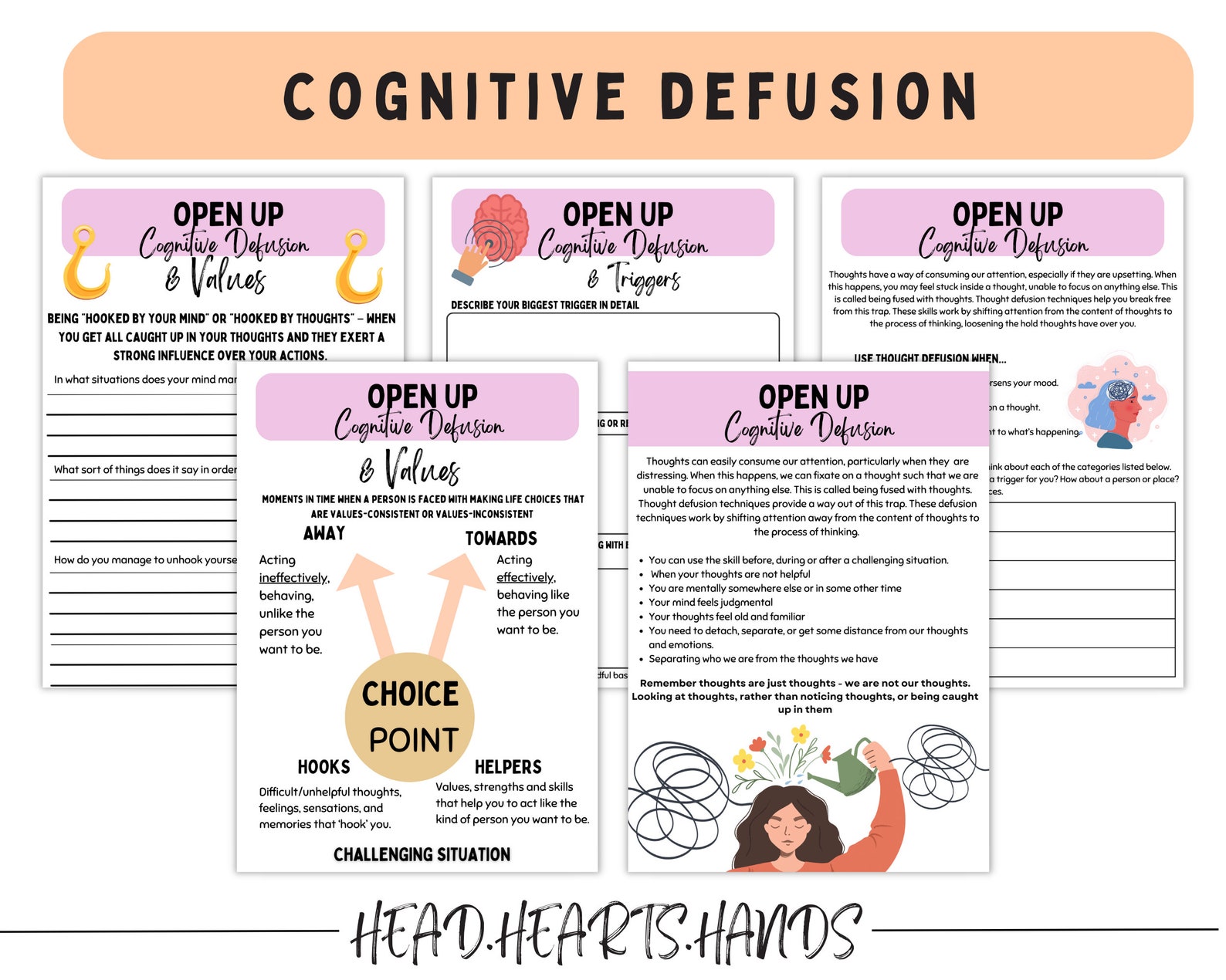 ACT for Teens Worksheets, Acceptance and Commitment Therapy, ACT ...