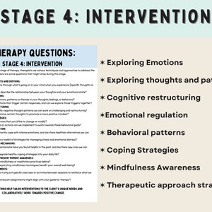 Therapy Questionnaire & Intervention Guide, Therapy Questions ...