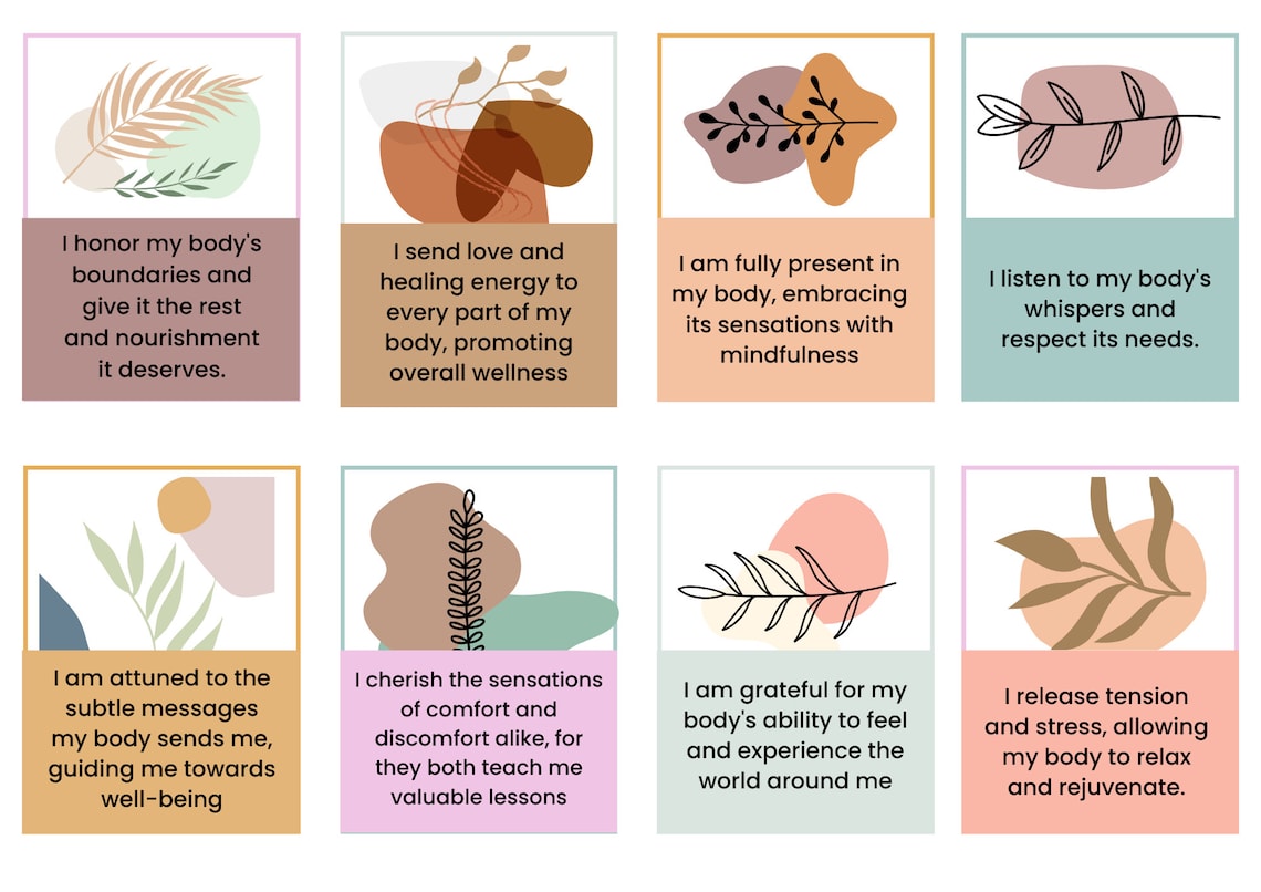 Somatic Awareness Journal Prompt, Somatic Awareness Affirmations ...