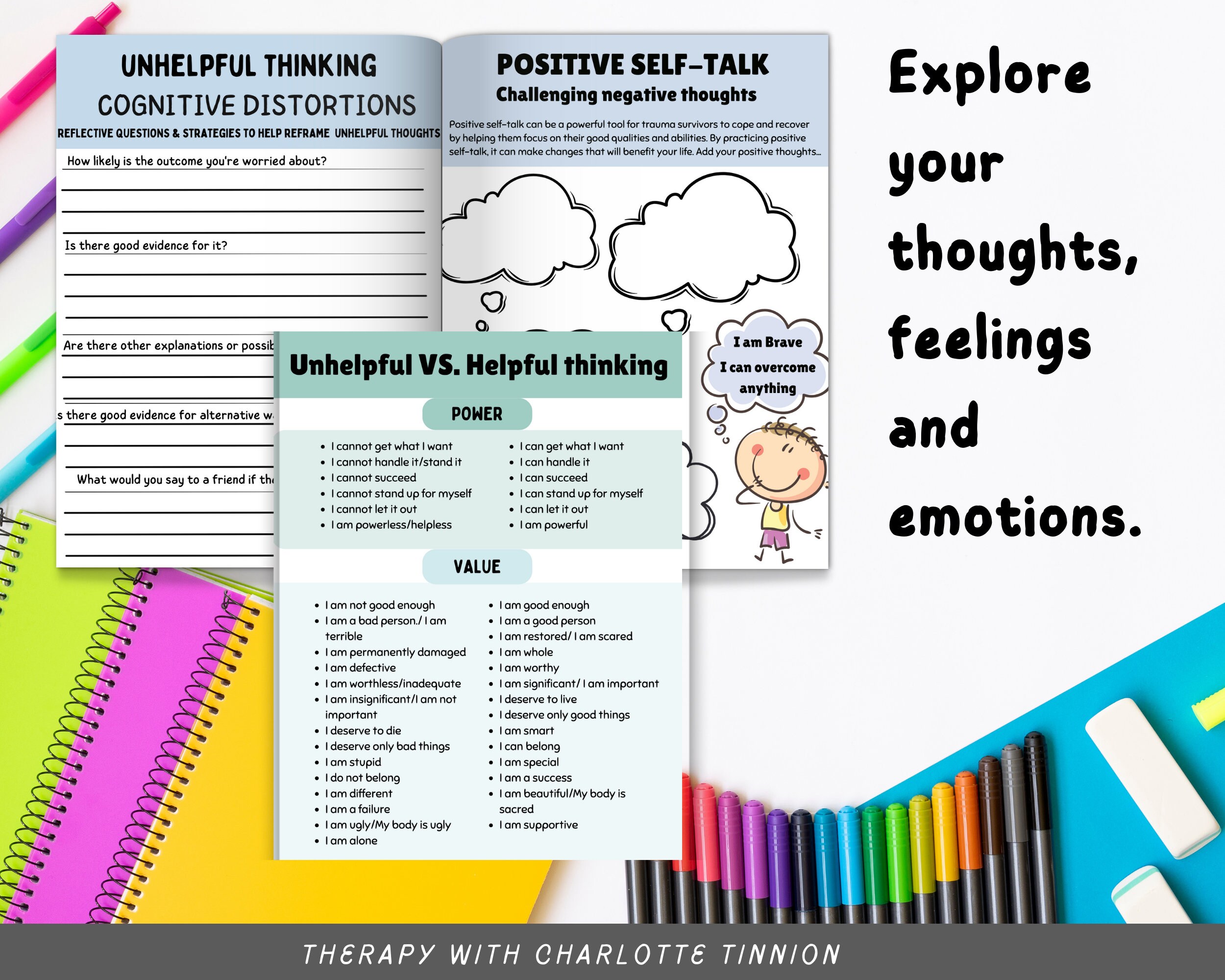 EMDR Workbook for Kids, EMDR Therapy, EMDR Cognitions, Trauma Therapy ...