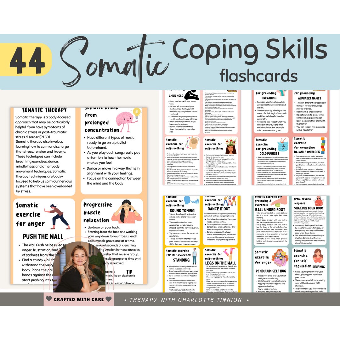 Somatic Therapy Exercise Cards, for Adults and Kids, Vagus Nerve ...