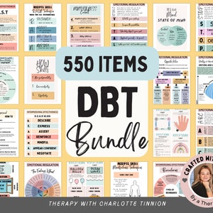 Therapy Bundle, Psychology Worksheets, Internal Family Systems, DBT ...