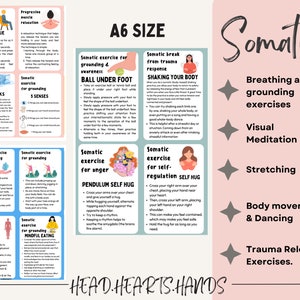 Somatic Awareness Flashcard Bundle, Somatic Awareness Journal Prompts ...