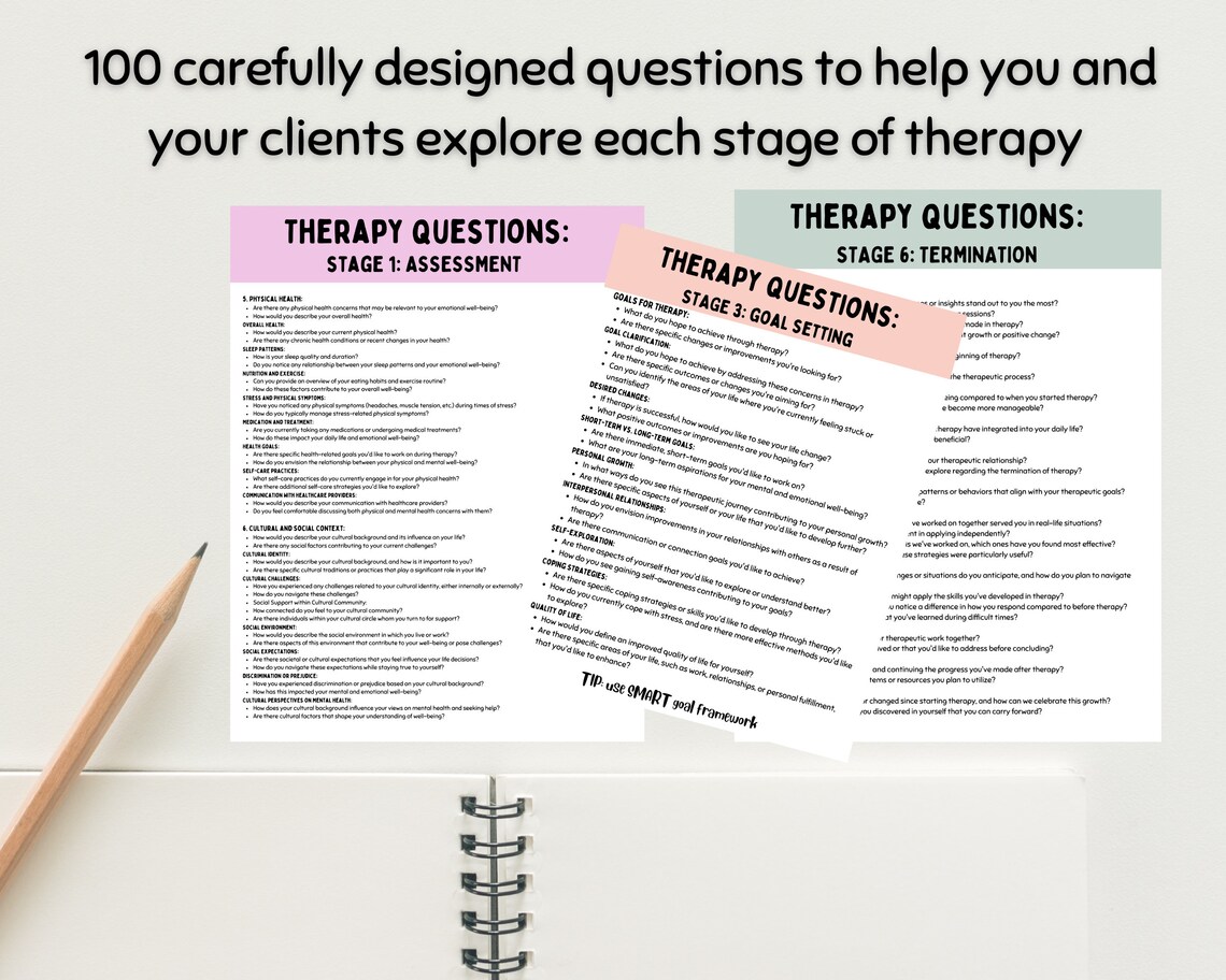 Therapy Questionnaire & Intervention Guide, Therapy Questions ...