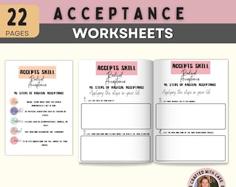 Radical Acceptance DBT Distress Tolerance Handouts - Etsy