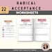 Radical Acceptance Worksheets, Distress Tolerance Worksheets, DBT ...