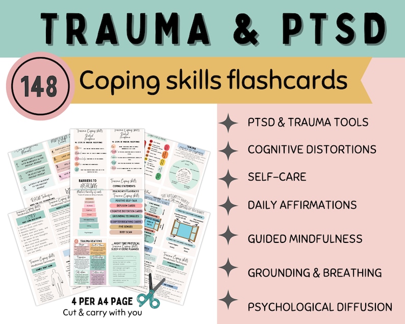 Trauma Workbook, Trauma Worksheets, PTSD Worksheets, Trauma-informed ...