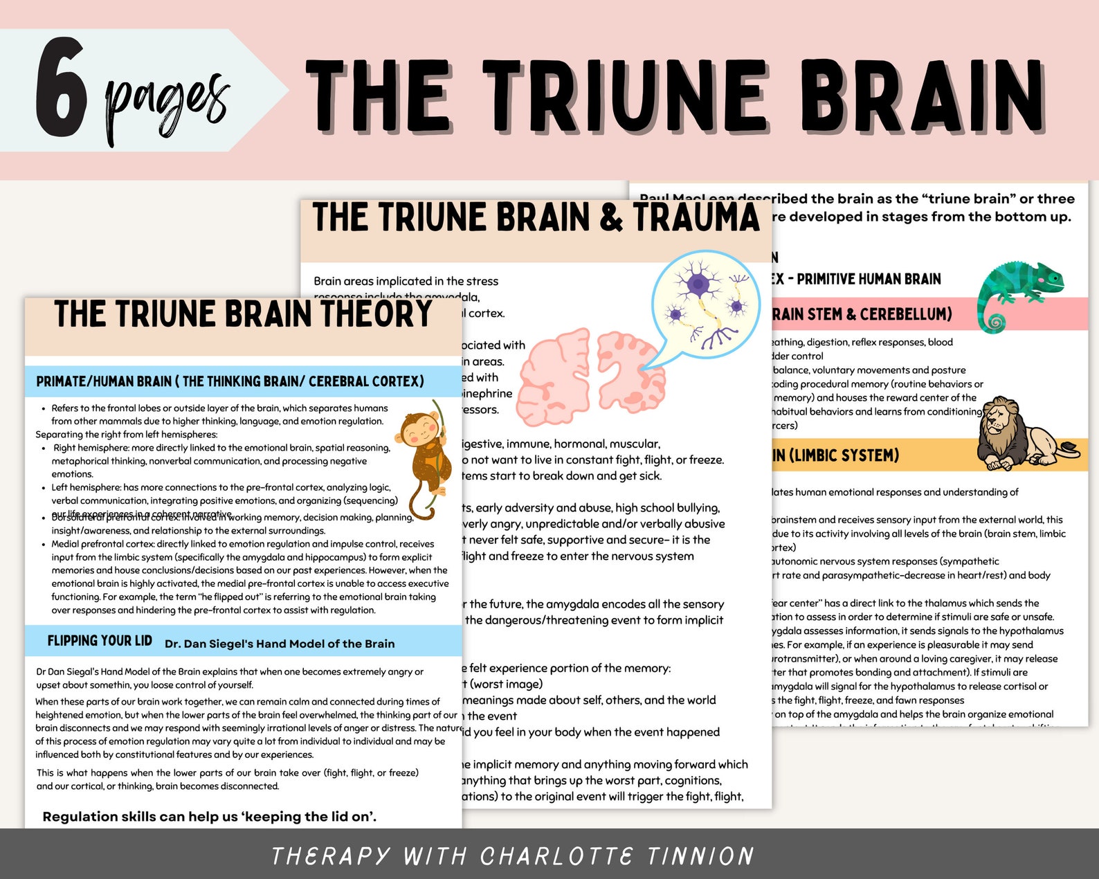 Triune Brain Model, Trauma and the Brain, Healing Trauma, Trauma ...