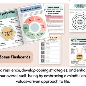 ACT, Acceptance and Commitment Therapy Workbook, Cognitive Defusion ...