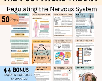 Polyvagal Theory Cheat Sheet, Nervous System Regulation Workbook, Emotional Regulation, Somatic ...