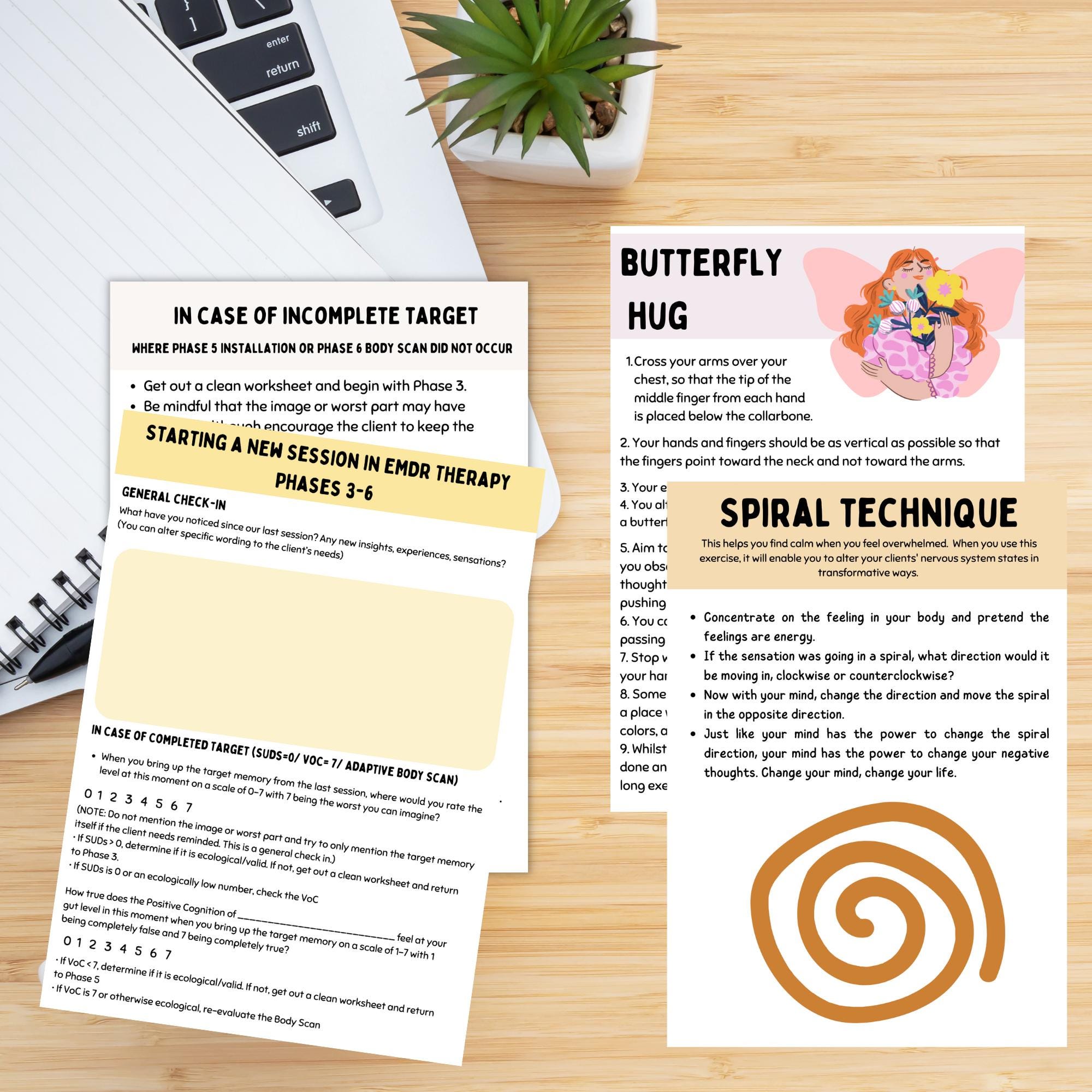 EMDR Bundle, EMDR Worksheets, Emdr Tools, Emdr Cognitive Interweave ...