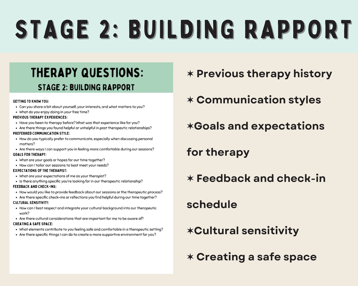 Therapy Questionnaire & Intervention Guide, Therapy Questions ...