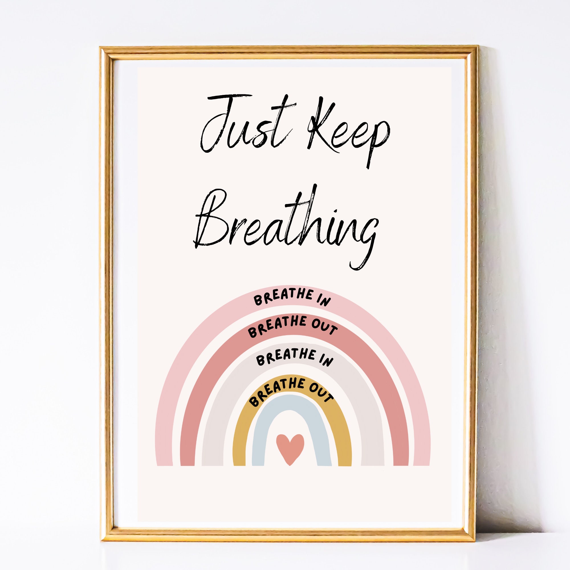 Mindfulness Breathing Flash Cards & Posters, Breathing Cards, Calming ...