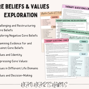 Core Beliefs and Values Exploration, CBT, Core Beliefs Work, Cognitive ...