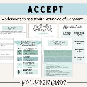 RAIN Technique, Mindfulness Worksheets, DBT Worksheets, Anxiety Relief ...