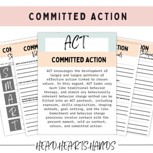 Acceptance and Commitment Therapy, ACT Worksheets, ACT Metaphors, ACT ...