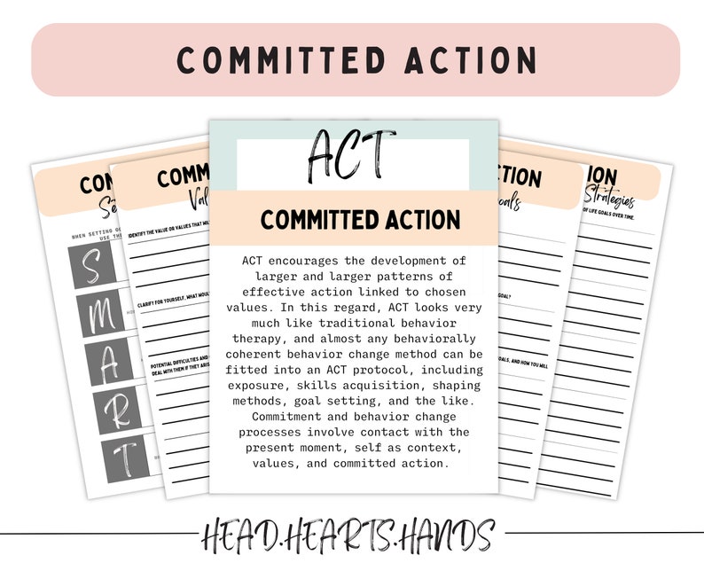 Acceptance and Commitment Therapy, ACT Worksheets, ACT Metaphors, ACT ...