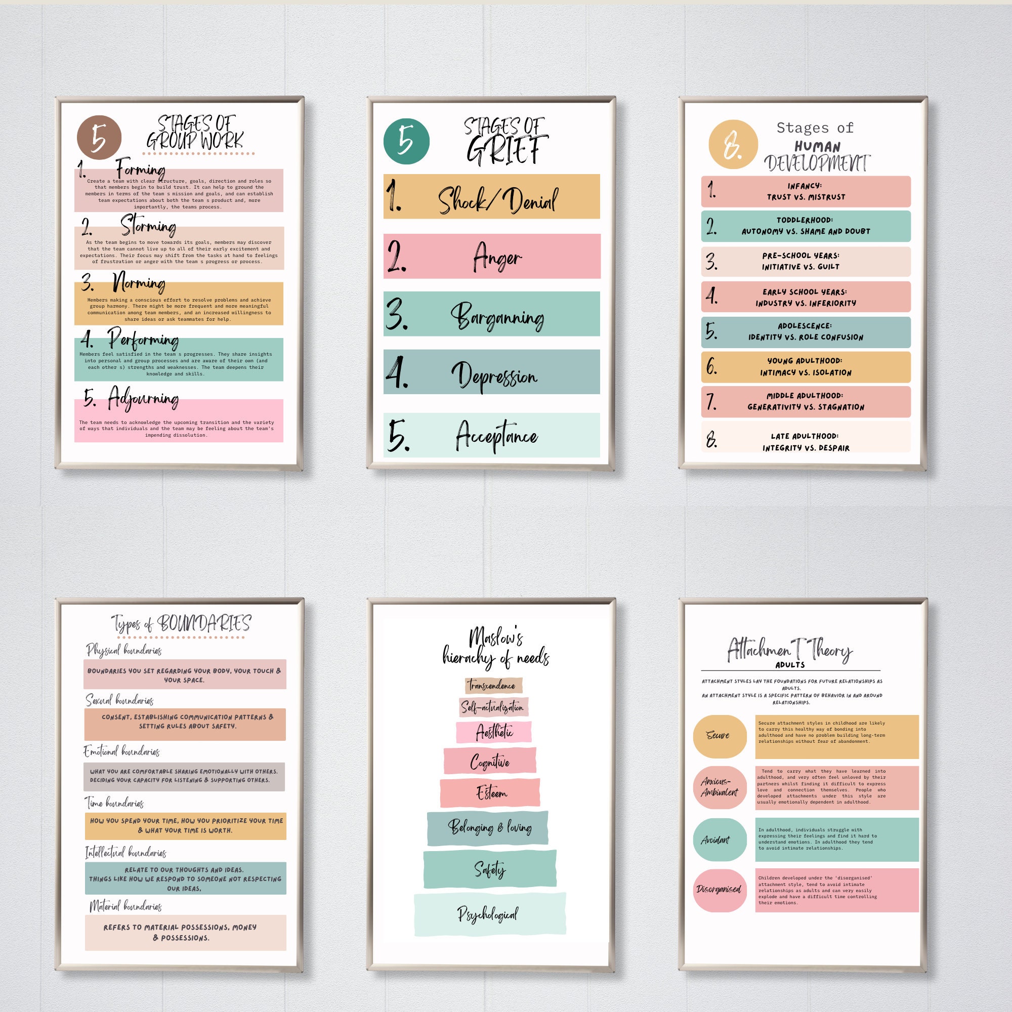 Therapy Poster Bundle, Mental Health Poster Bundle, Therapy Decor ...